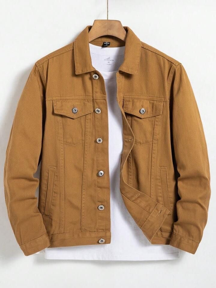 Cinnamon brown denim jacket – Tabani Outlet